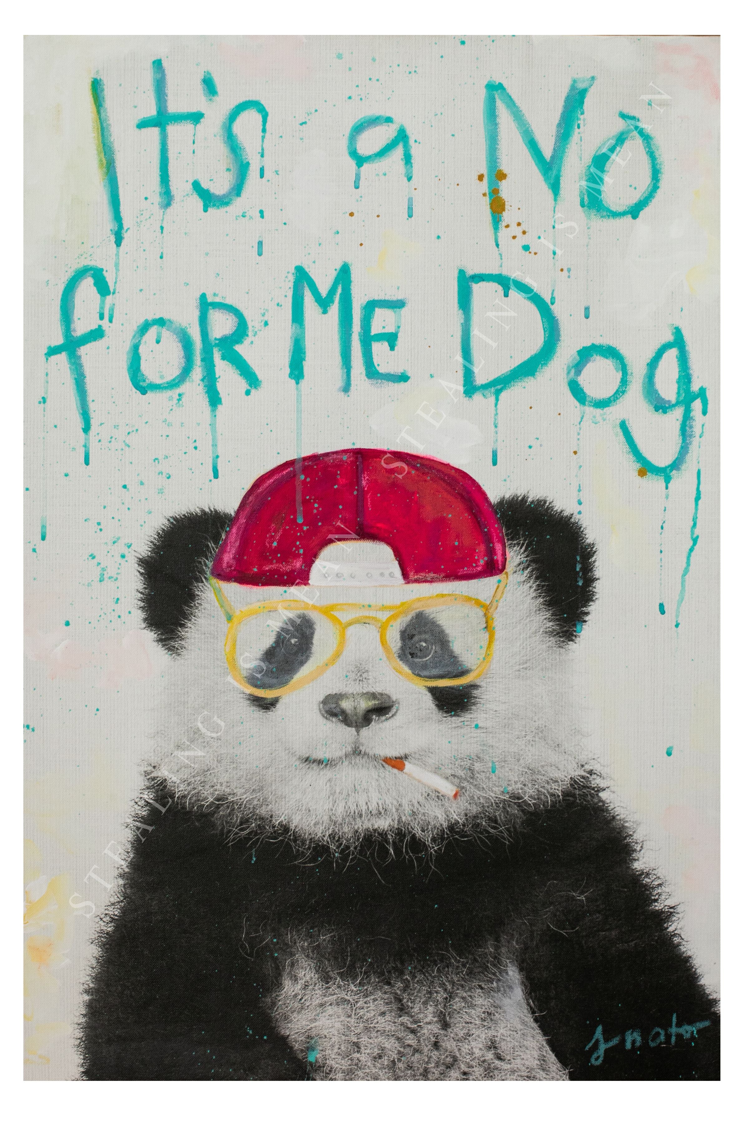 It's A No For Me Dog - Notecard Mini Print – Jami Nato Paints